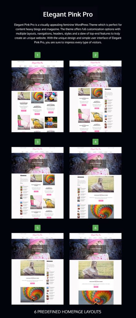 Elegant Pink Pro: Premium Feminine and Girly WordPress Blog Theme