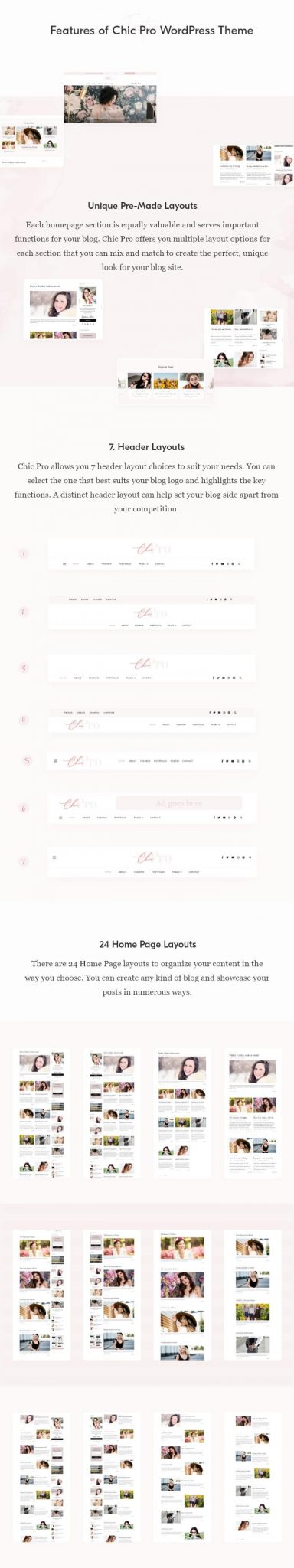 Chic Pro - Best Feminine WordPress Theme for Bloggers