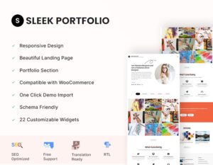 Sleek Portfolio - Free Portfolio WordPress Theme